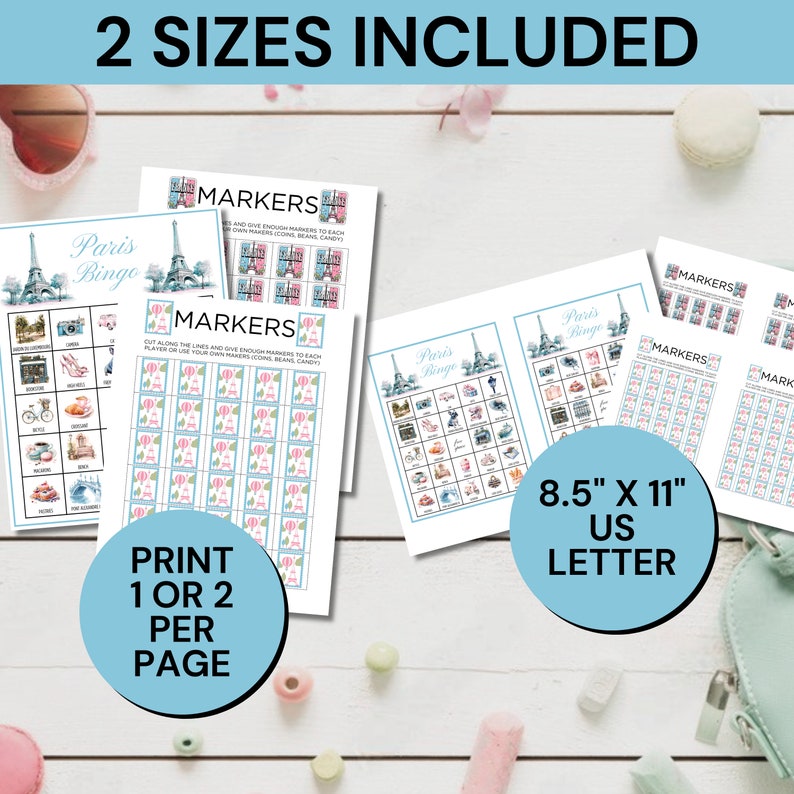 Paris Bingo Cards Printable Game, 30 France Travel Bingo Board Game ...