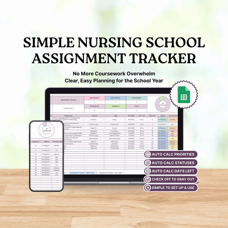 Nursing Assignment Sheet - Etsy