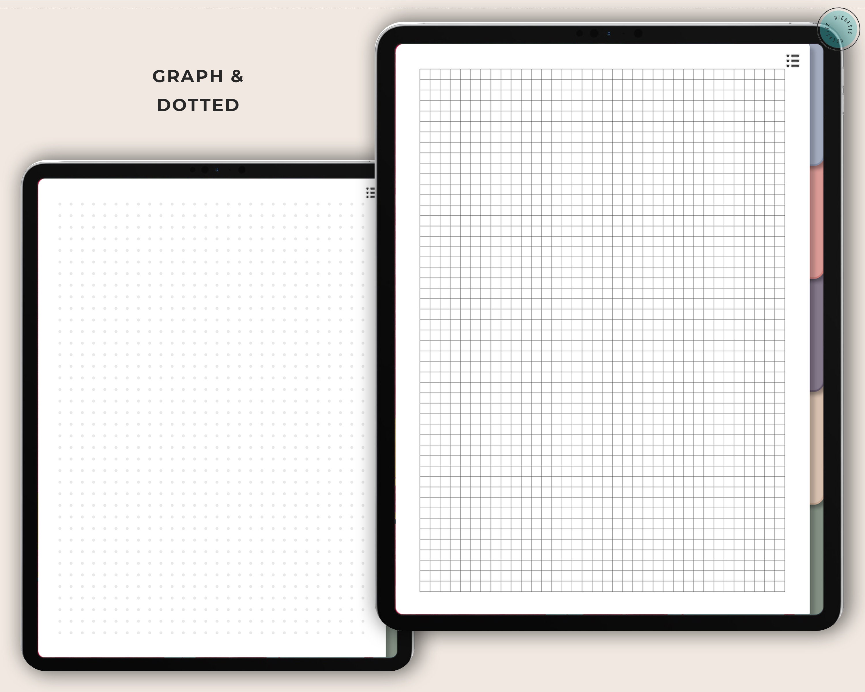 5 Subject Digital Notebook | 5 Paper Styles, 10 Covers & Digital ...