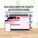 Google Forms Bachelorette Party Questionnaire Google Forms Template ...