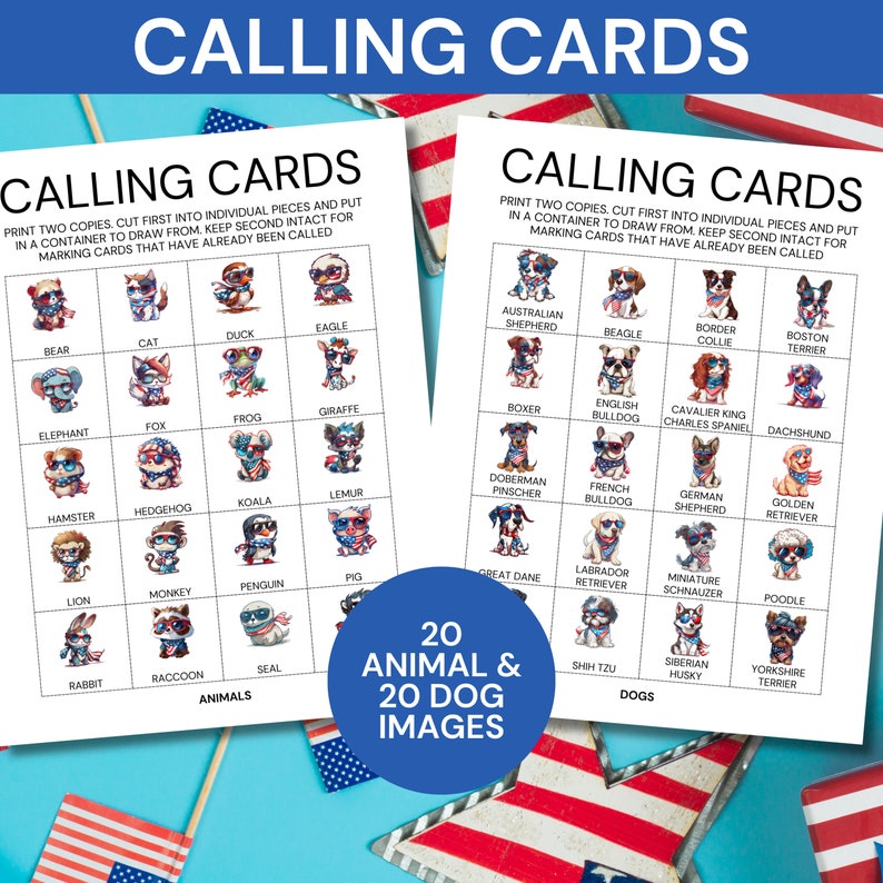 Fourth of July Bingo Cards Printable Game, 30 July 4th Bingo, Red White ...