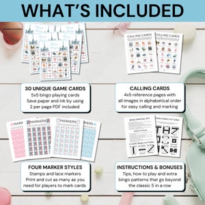 Paris Bingo Cards Printable Game, 30 France Travel Bingo Board Game ...