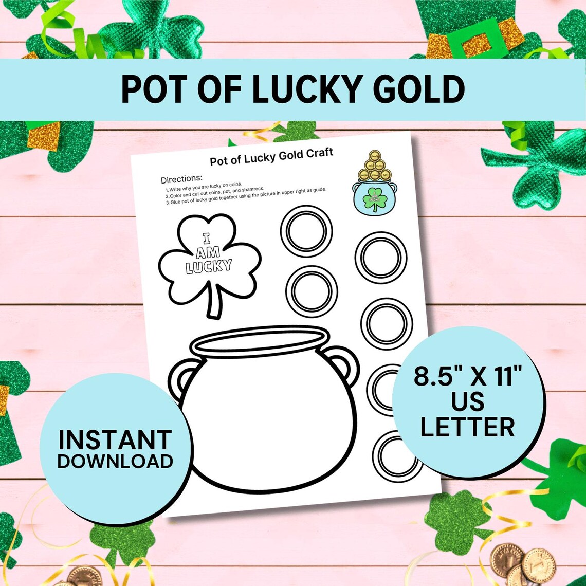 St Patricks Day Craft for Kids St Patricks Day Classroom Activity St ...