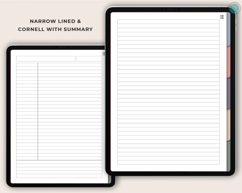 5 Subject Digital Notebook | 5 Paper Styles, 10 Covers & Digital ...