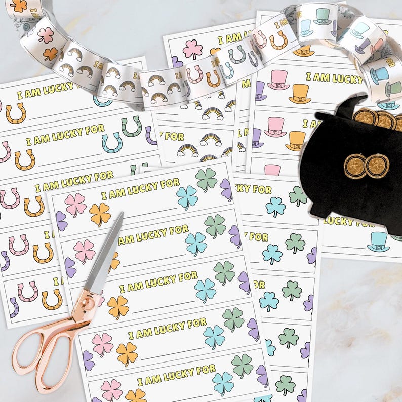 St Patricks Day Paper Chain Countdown Calendar Printable Kids Activity ...