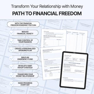Financial Freedom Roadmap Google Docs Money Workbook Financial Planner ...