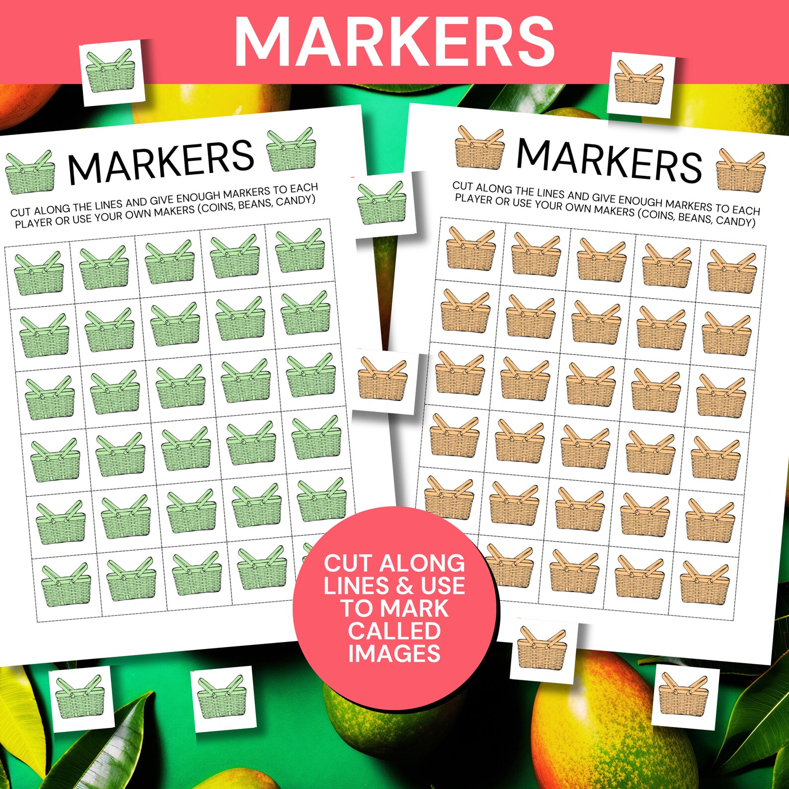 Fruit Bingo Cards Printable Game, 30 Fruit Bingo Board Game, Learn ...