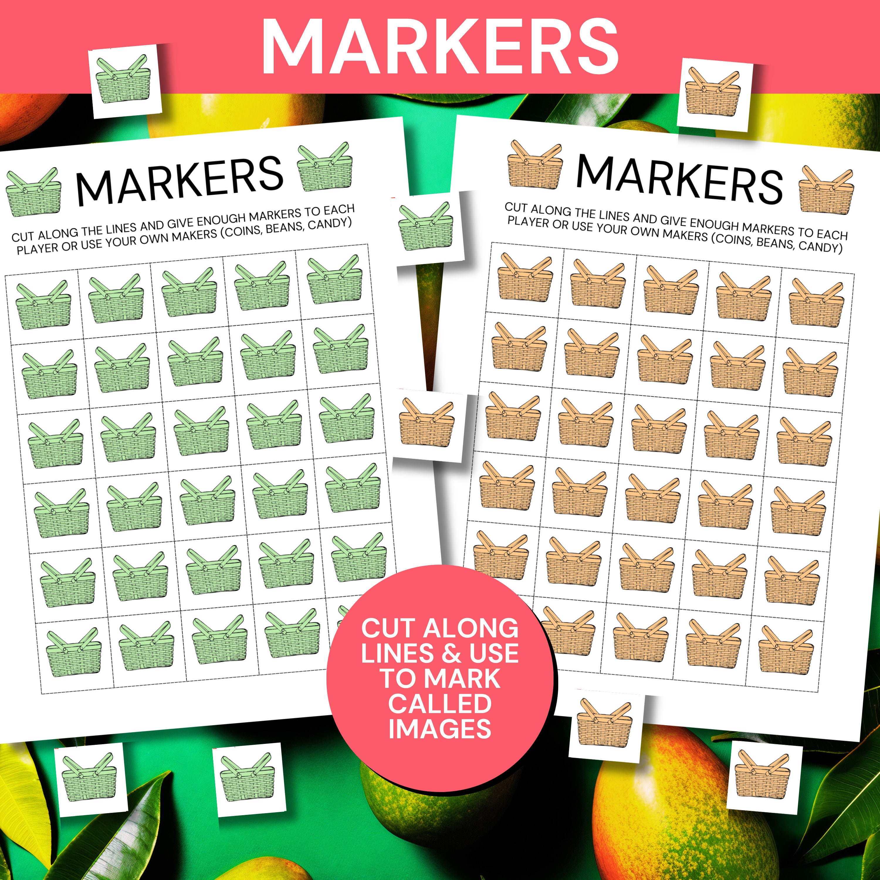 Fruit Bingo Cards Printable Game, 30 Fruit Bingo Board Game, Learn ...