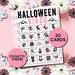 Halloween Bingo Cards Printable Game, 30 Pink Halloween Party Game ...
