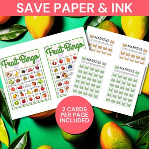 Fruit Bingo Cards Printable Game, 30 Fruit Bingo Board Game, Learn ...