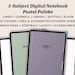 5 Subject Digital Notebook | 5 Paper Styles, 10 Covers & Digital ...