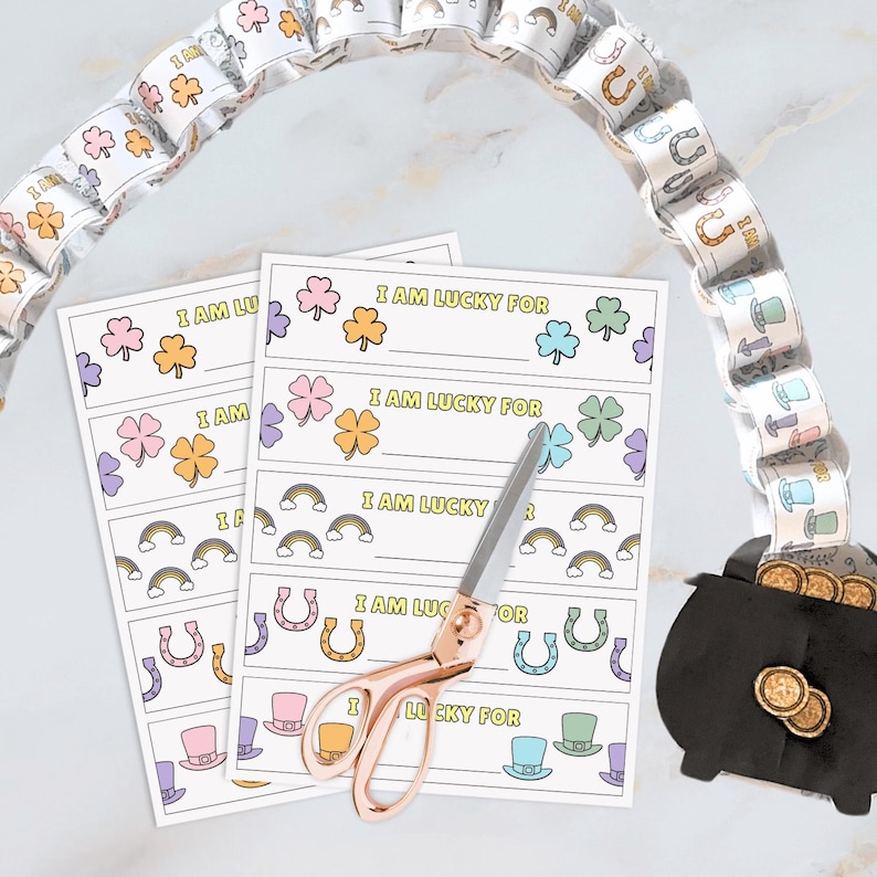 St Patricks Day Paper Chain Countdown Calendar Printable Kids Activity ...