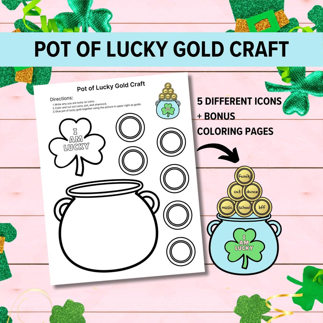 St Patricks Day Craft for Kids St Patricks Day Classroom Activity St ...