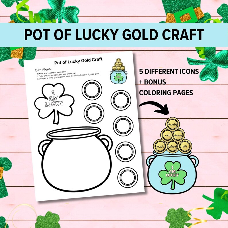 St Patricks Day Craft for Kids St Patricks Day Classroom Activity St ...