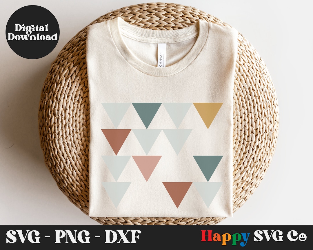 Boho Triangle SVG T-shirt Design Abstract Geometric Design - Etsy