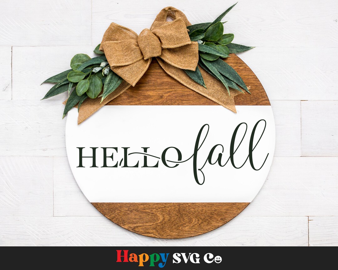 Hello Fall SVG Fall Door Sign SVG Farmhouse Fall Sign SVG - Etsy Canada