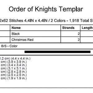 Order of Knights Templar Cross Stitch Pattern - PDF Digital Download - Etsy