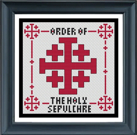 Order of the Holy Sepulchre Cross Stitch Pattern PDF Digital | Etsy