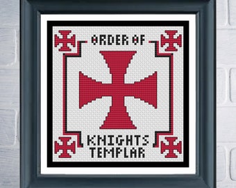 Templar Cross Shield Cross Stitch Pattern - PDF Digital Download - Etsy
