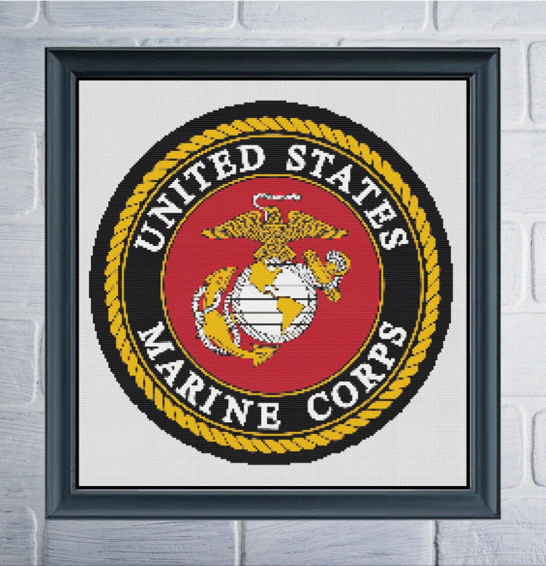 USMC Patch Cross Stitch Pattern - Etsy