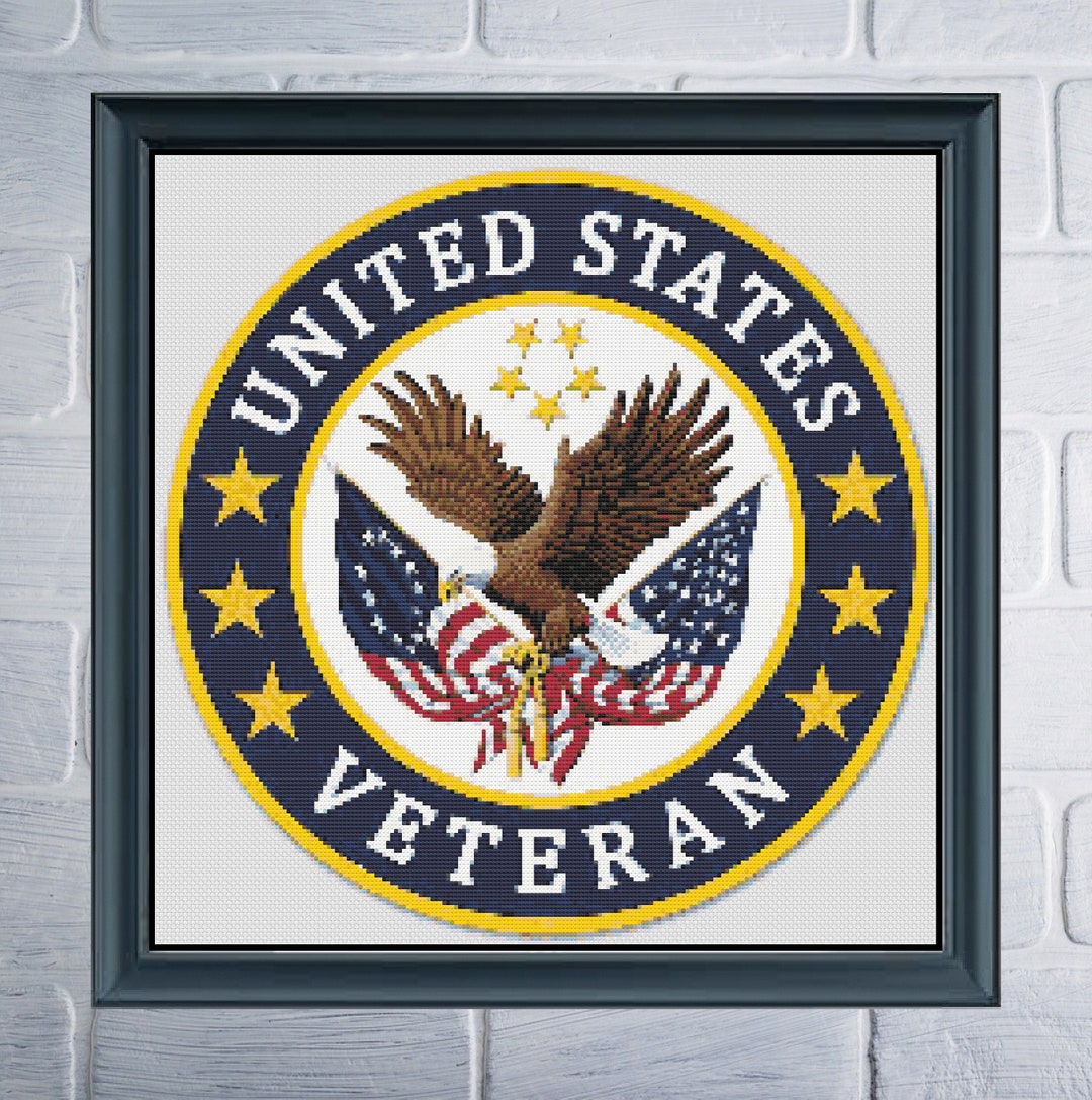 US Veteran Patch Cross Stitch Pattern - Etsy