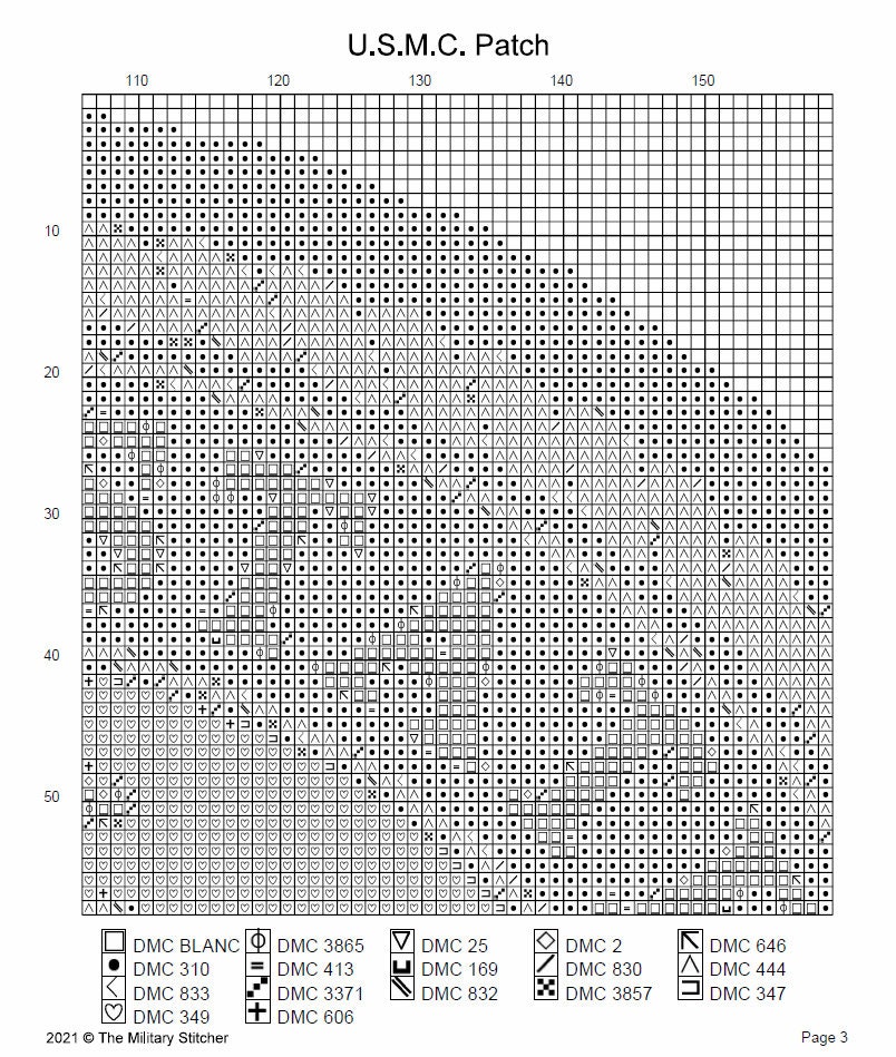 USMC Patch Cross Stitch Pattern - Etsy