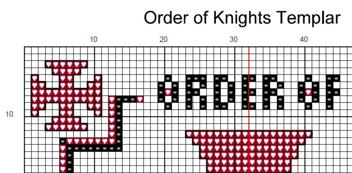 Order of Knights Templar Cross Stitch Pattern - PDF Digital Download - Etsy