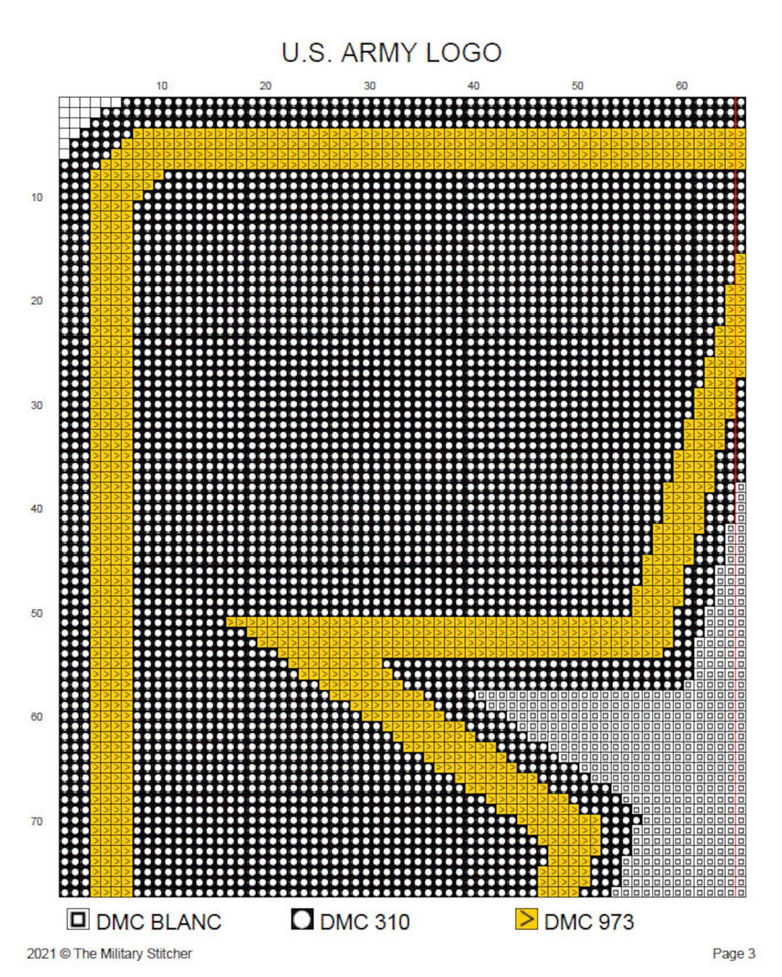 US Army Logo Cross Stitch Pattern, Star, Black, Gold - Etsy