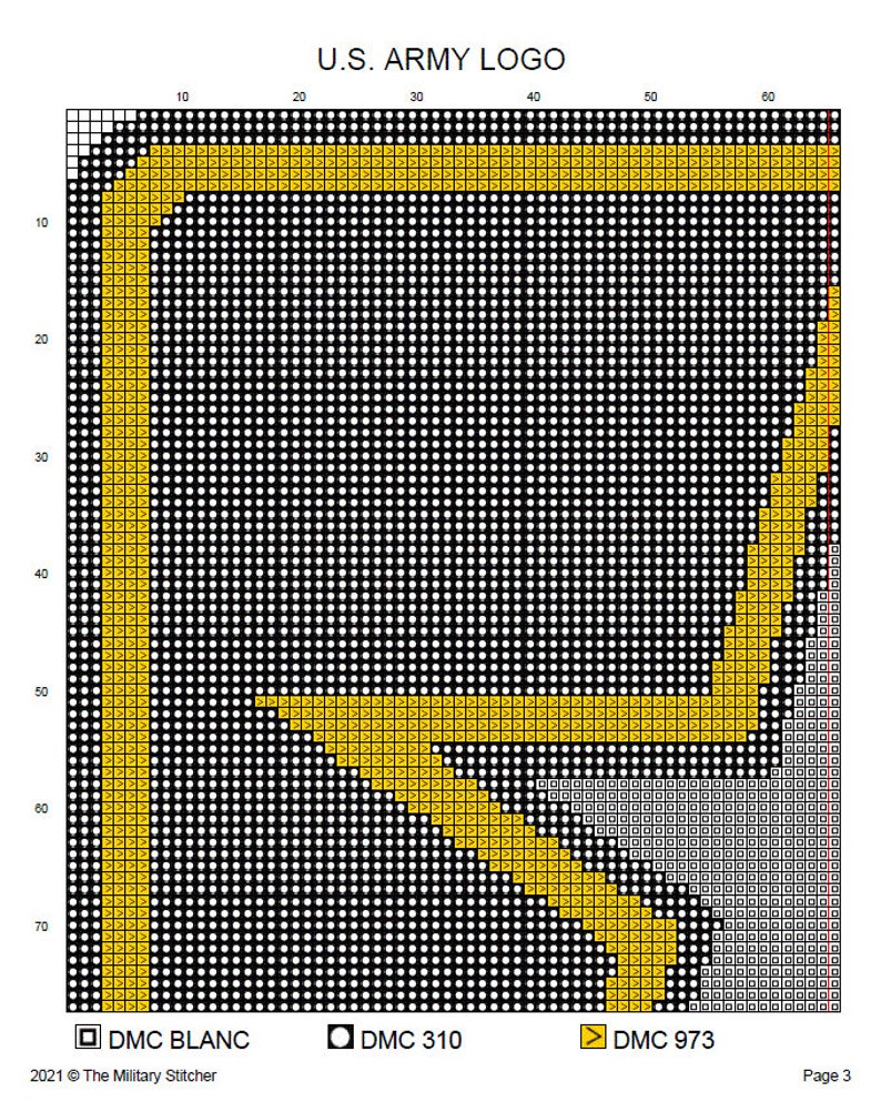 US Army Logo Cross Stitch Pattern, Star, Black, Gold - Etsy
