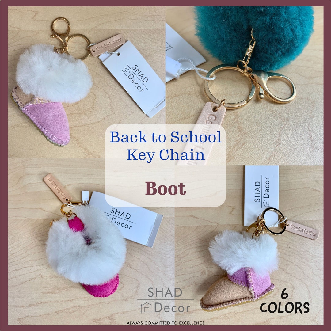 Back to School Keychain/ugg Boot Key Chain/backpack Cute Accessory ...
