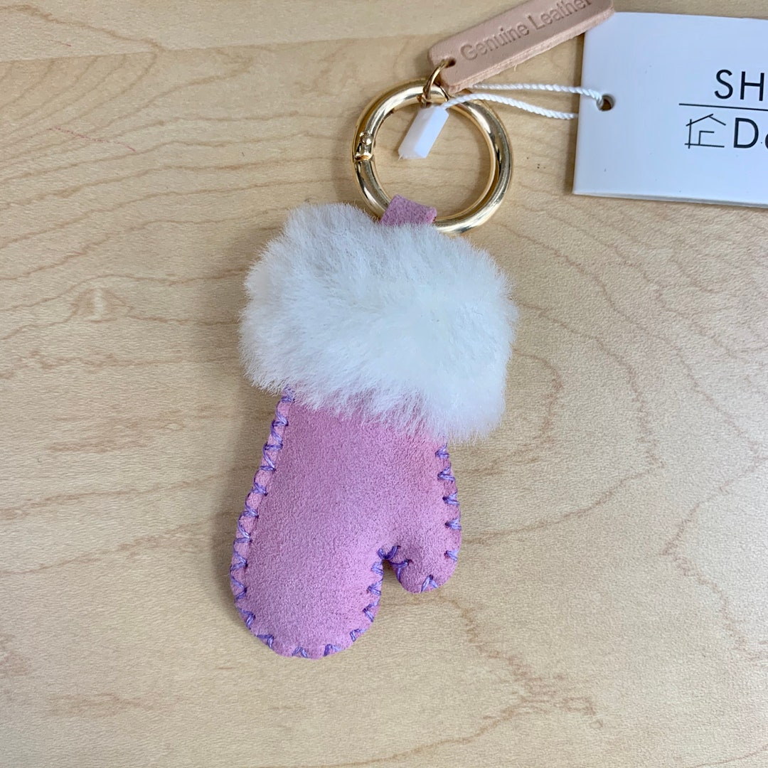 Handmade Mitten Key Chain, Leather Mitten Gloves Key Chain, Mitten ...