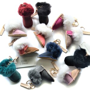 UGG Shape Boots Keychain, Fluffy Boots Charm Keychain, Boots Sport Bag ...