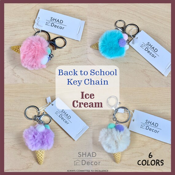 Back to School Keychain/ice Cream Key Chain/backpack Cute - Etsy