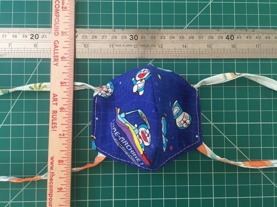 Kid Fabric Mask Doraemon classic Cartoon Character Fabric | Etsy
