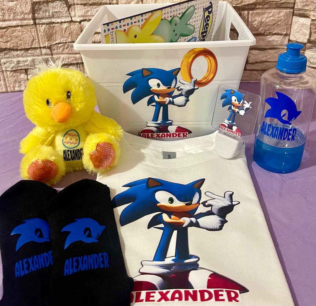 Personalized Sonic Kids Prefilled Easter Gift Baskets - Etsy