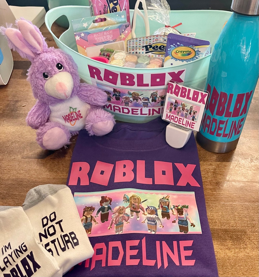 Personalized Girls Prefilled Themed Roblox Easter Gift Basket - Etsy