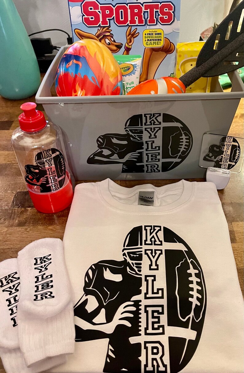 Personalized Football Boys Prefilled Easter Gift Basket - Etsy
