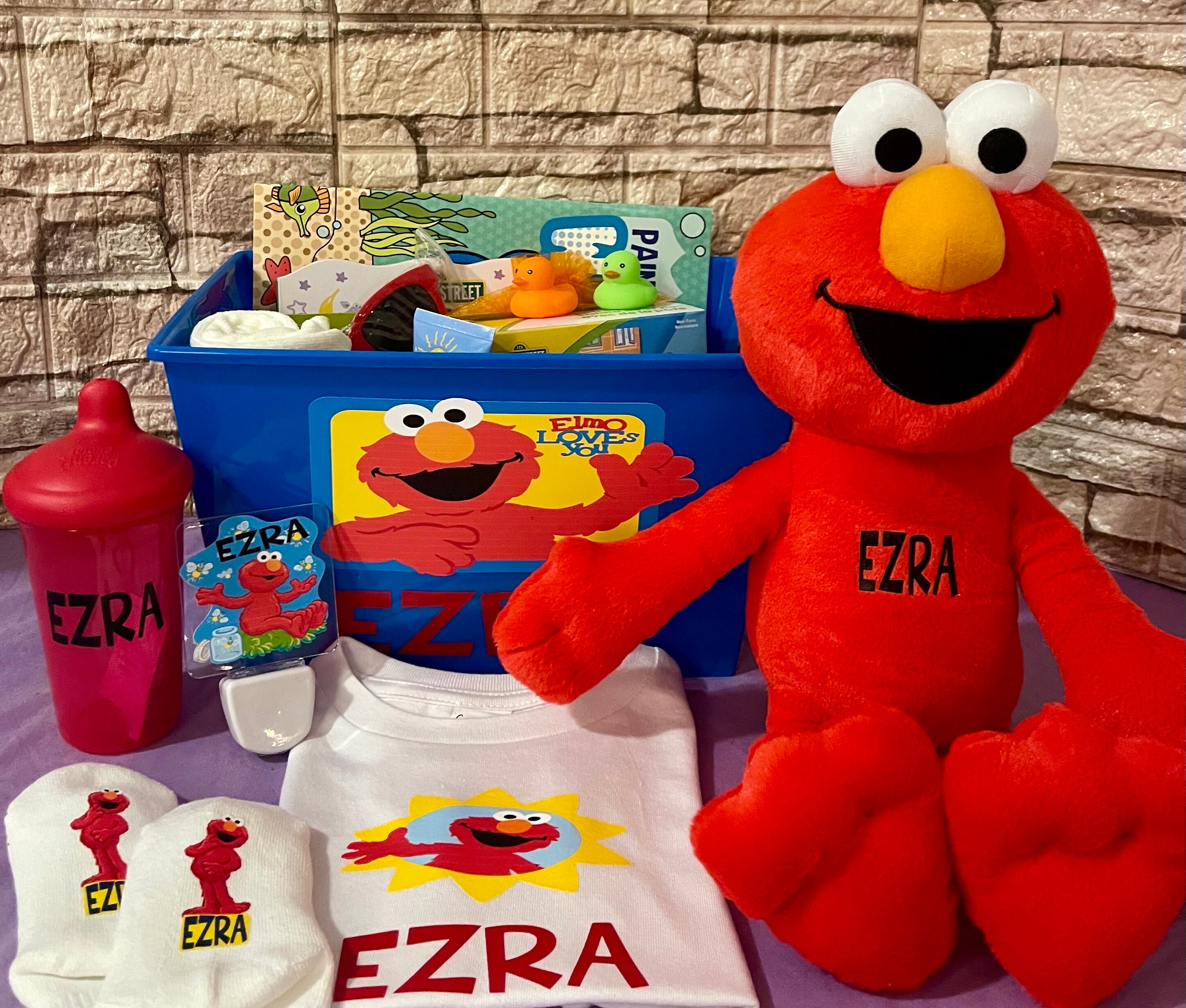 Personalized Elmo Themed Easter Gift Basket - Etsy