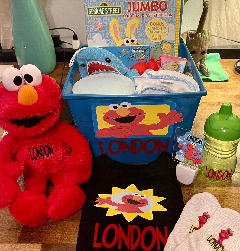 Personalized Elmo Themed Easter Gift Basket - Etsy