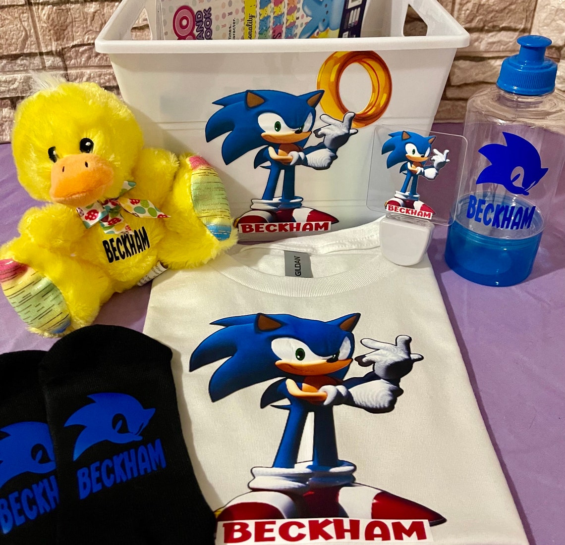 Personalized Sonic Kids Prefilled Easter Gift Baskets - Etsy