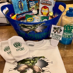 Boys Personalized Hulk Superhero Filled Easter Gift Basket - Etsy