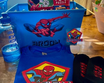 Spider Man Basket - Etsy