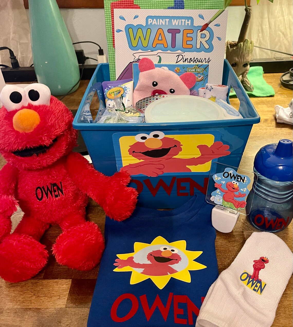 Personalized Elmo Themed Easter Gift Basket - Etsy
