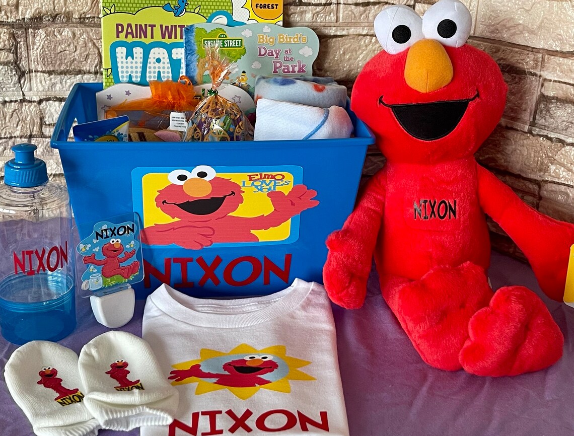 Personalized Elmo Themed Easter Gift Basket - Etsy