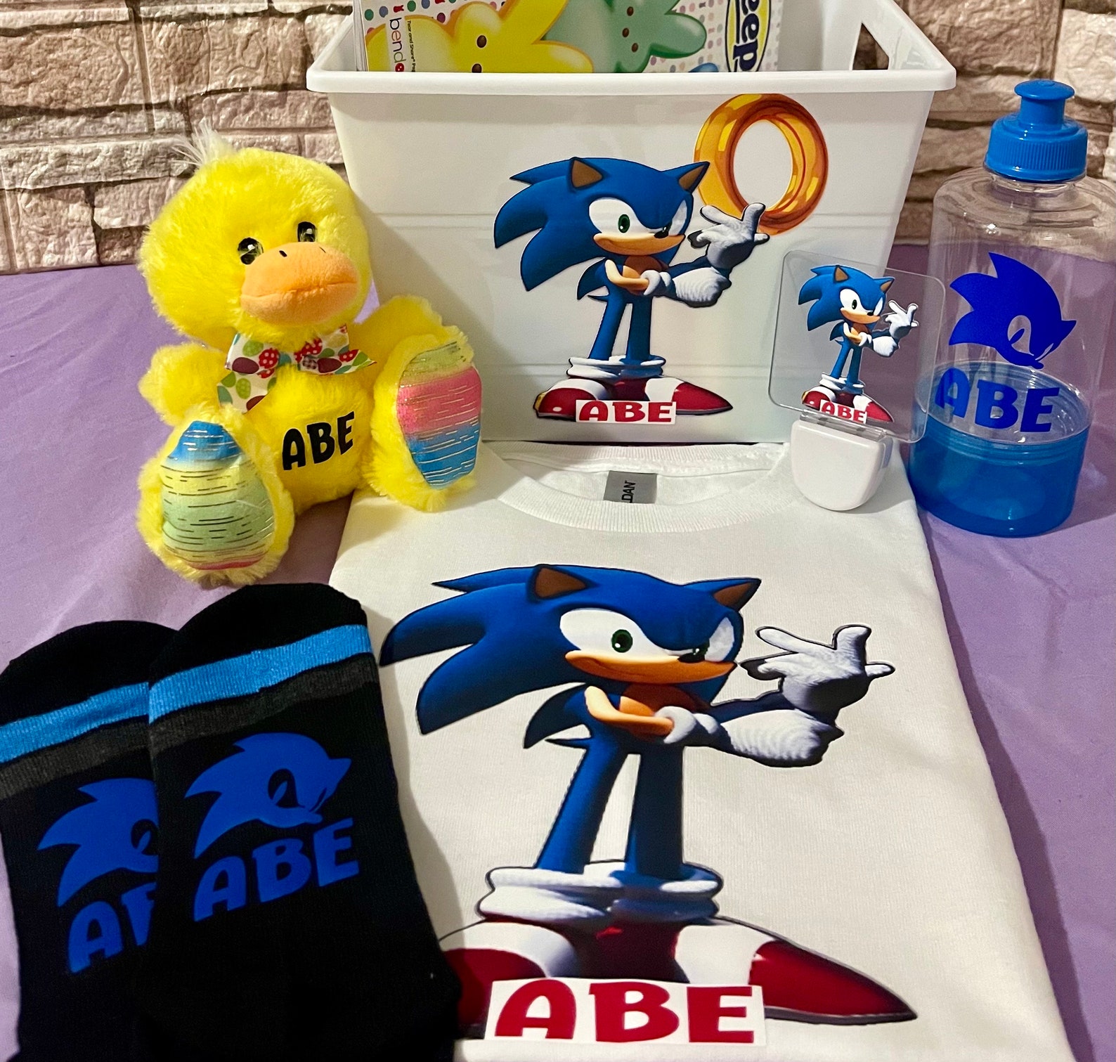 Personalized Sonic Kids Prefilled Easter Gift Baskets - Etsy