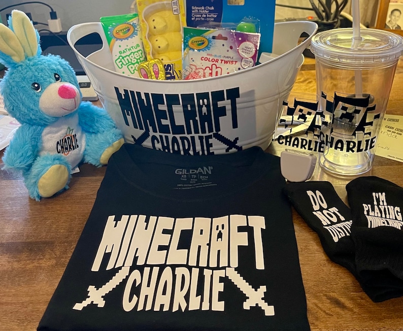 Boys Minecraft Prefilled Easter Gift Basket - Etsy