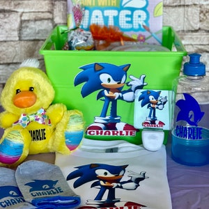 Personalized Sonic Kids Prefilled Easter Gift Baskets - Etsy