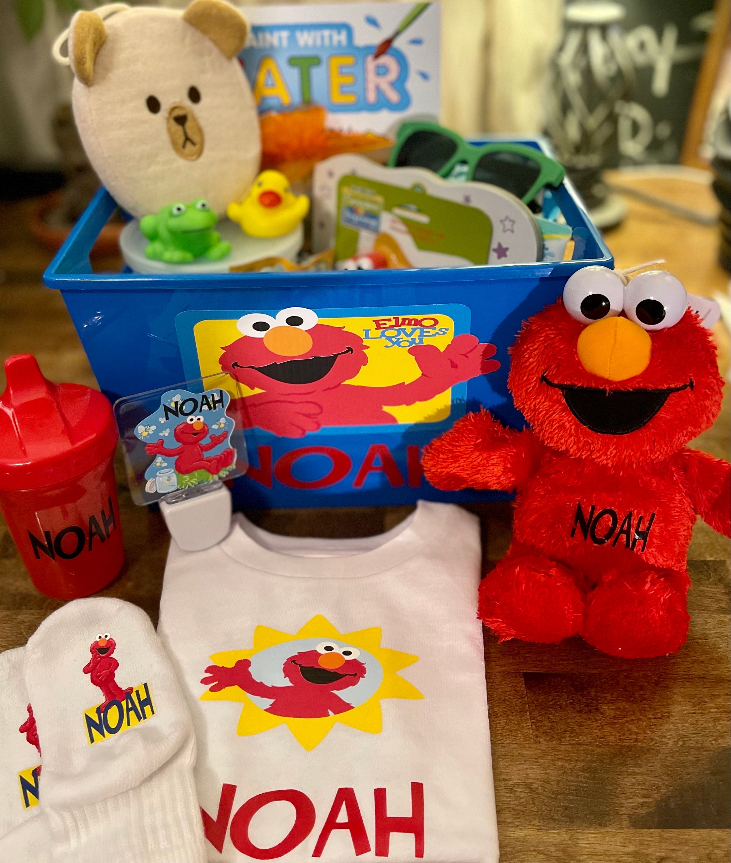 Personalized Elmo Themed Easter Gift Basket - Etsy
