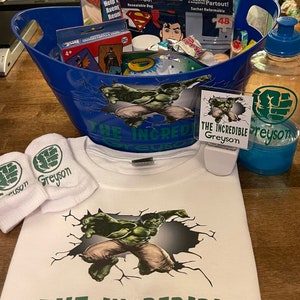 Boys Personalized Hulk Superhero Filled Easter Gift Basket - Etsy
