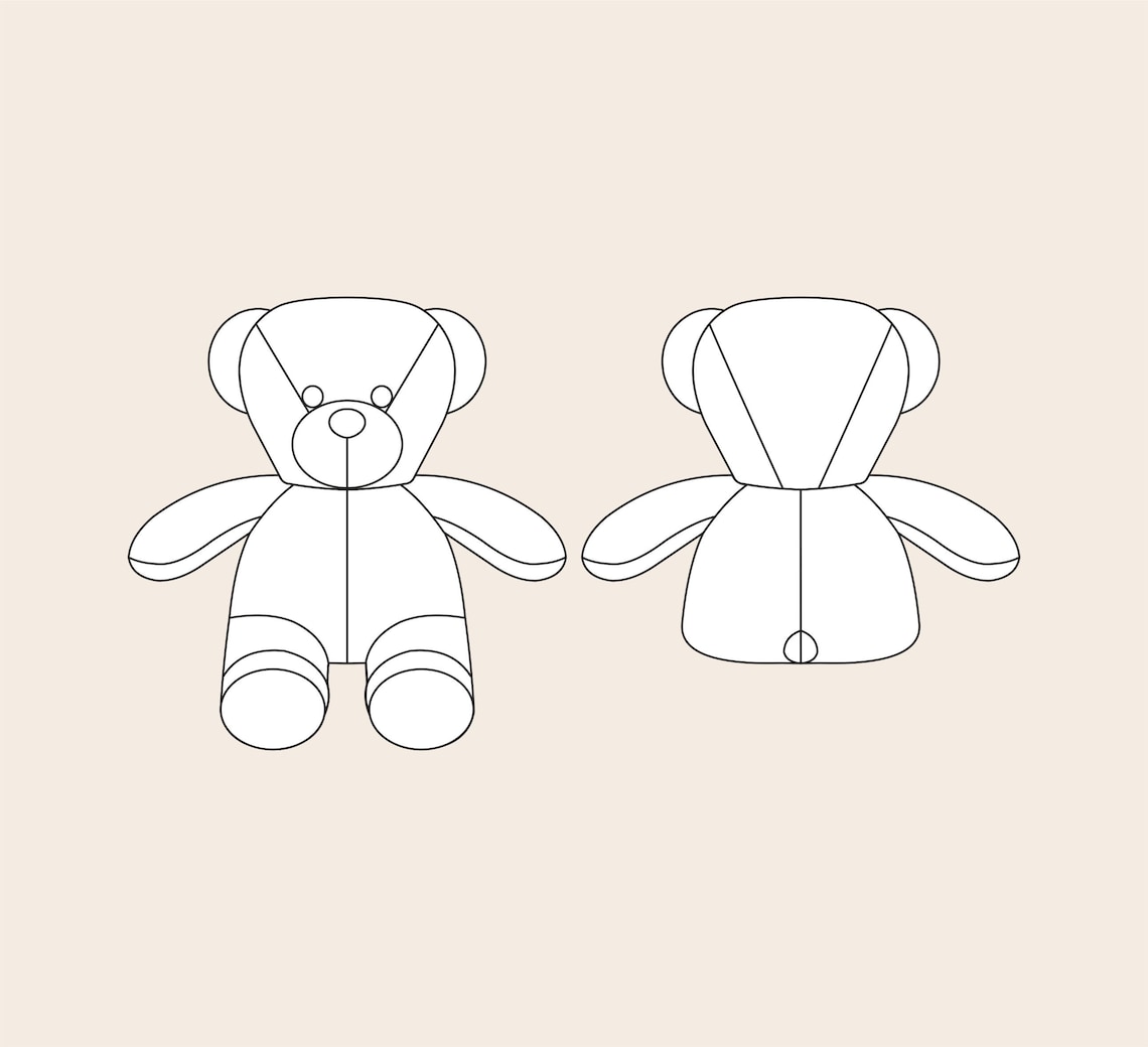 Memory Bear Sewing Pattern PDF + Bunny Ears, Teddy Bear, Keepsake Bear ...